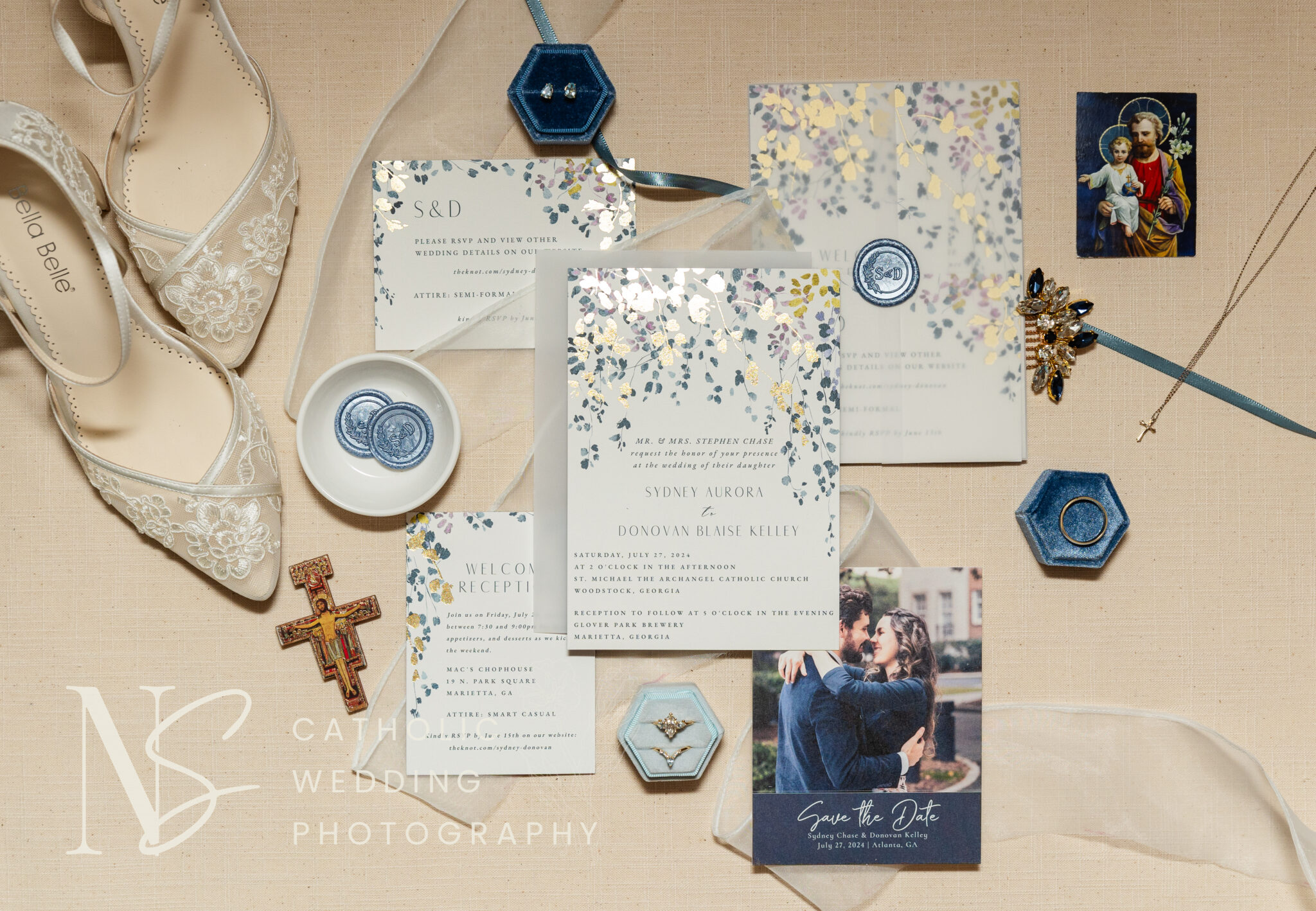 Sydney & Donovan | Wildflower Catholic Wedding in Woodstock - Nicole ...